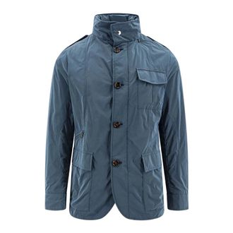 Moorer Winddichte Jacke mit versteckter Kapuze - - Jackets - Herren - Blau - 4XL