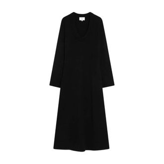 Loulou Studio Elegantes Schwarzes Woll-Kaschmir-Kleid - - Dresses - Damen - Schwarzk - M