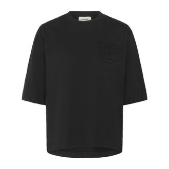 Soaked In Luxury Schwarzes Logo Tee Top - - Tops - Damen - Schwarzk - M