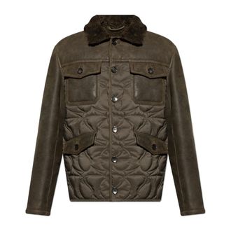Etro Homme, Vestes, Vert, Taille: XL Veste avec col en fourrure