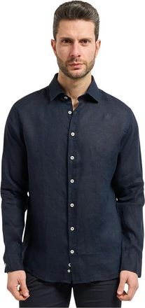 Bugatti Homme, Chemises, Bleu, Taille: XL Chemise en lin