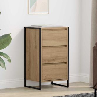 vidaXL vidaXL Buffet Ch&ecirc;ne artisan 42 x 36 x 75.5 cm Bois ding&eacute;nierie