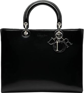 Dior Hobo Bags - Large Patent Lady Dior - Gr. unisize - in Schwarz - f&uuml;r Damen