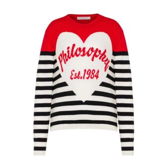 Philosophy di Lorenzo Serafini Femme, Pulls, Multicolore, Taille: 40 FR Pull &agrave; col rond