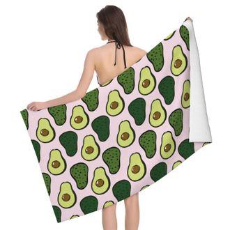 Generic Gr&uuml;ne Avocado Saunatuch Leicht Strandtuch Sandfrei Badet&uuml;cher F&uuml;r Reise Yoga Camping Strand 80X130Cm