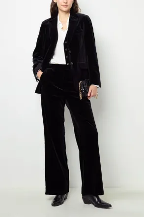 Gerard Darel Blazer droit en velours - MAEVA - Noir