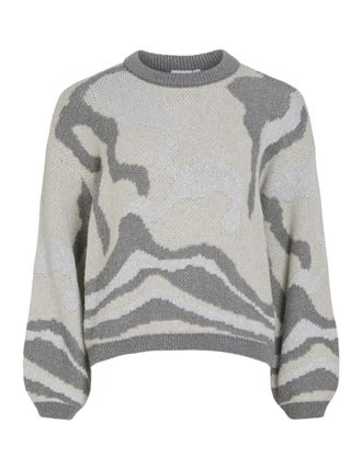 Vila Vinalita L/S Glitter Jacquard Knit Top