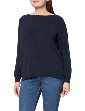 Benetton Damen Maglia M/L 127BD1N82 Pullover, Blau, S