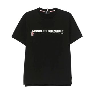 Moncler Homme, Tops, Noir, Taille: 2XL SS T-Shirt