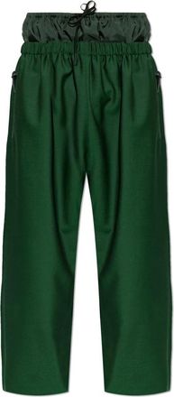 Lacoste Homme, Pantalons, Vert, Taille: S Runway Mixed Fabric Wool Pants