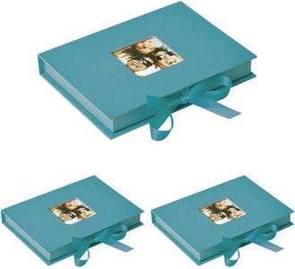 Walther Design Aufbewahrungsboxen petrolgr&uuml;n mit Cover-Ausstanzung, Fun FB-112-K (Packung mit 3)