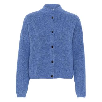 Gestuz Blaue Alphagz Kurze Strickjacke Jacke - - Knitwear - Damen - Blau - S