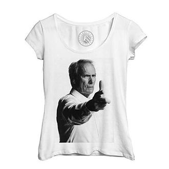 Fabulous T-Shirt Femme Photo de Star C&eacute;l&eacute;brit&eacute; Clint Eastwood Acteur Vieux Cin&eacute;ma Original 2