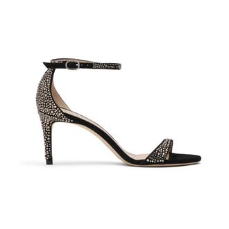 Stuart Weitzman Nudist Shine 75 Sandal - - Shoes - Damen - Schwarzk - 36 1/2 EU