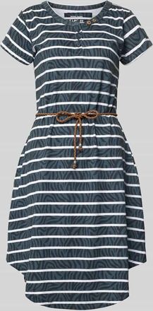 G.I.G.A. DX Knielanges T-Shirt-Kleid mit Bindeg&uuml;rtel