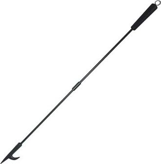 Relaxdays Sch&uuml;rhaken, 91,5 cm L&auml;nge, Feuerhaken mit Holzgriff, &Ouml;se zum Aufh&auml;ngen, Ofen & Feuerschale, Eisen, schwarz