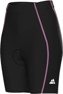 Danish Endurance Cuissard Vélo Femme, Rembourrage 3D, Short de Cyclisme Respirant et Élastique, Black/Pink, XXL