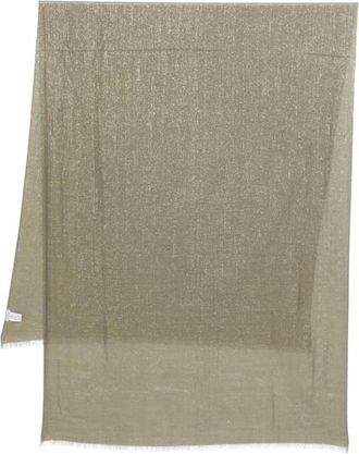 Brunello Cucinelli Femme, Accessoires, Vert, Taille: ONE Size &Eacute;charpe en cachemire et soie