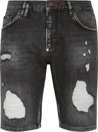 Philipp Plein Shorts en jean - Homme - Shorts - Gris - Taille: W32