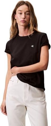 Calvin Klein T-Shirt Manches Courtes Femme Archive Jersey Tee avec Col Ras-du-Cou, Noir (Black), XXL
