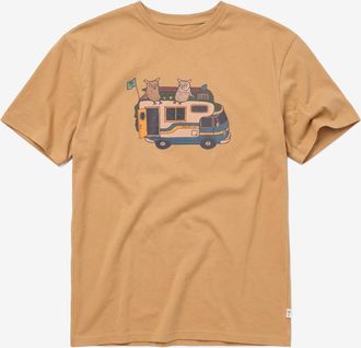 Knowledge Cotton Apparel Herren vegan T-Shirt Front Print Kelp Meliert