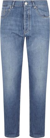 Brunello Cucinelli Homme, Jeans, Bleu, Taille: L Pantalon Cinq Poches Coupe Iconic Fit