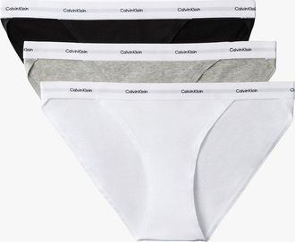 Calvin Klein Lot de 3 culottes en coton m&eacute;lang&eacute;