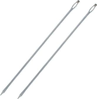 Westmark 2 Dressiernadeln mit großem Nadelöhr, Gerade, Länge je: 18 cm, Rostfreier Edelstahl, Silber, 126822E3