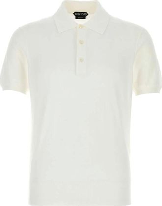 Tom Ford Homme, Tops, Blanc, Taille: XL Polo en Pur Coton