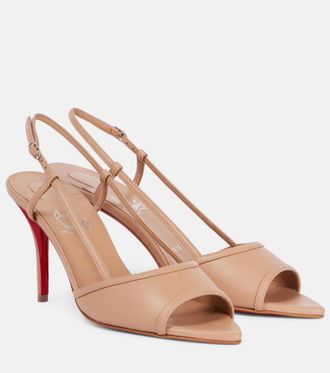 Christian Louboutin Escarpins slingback Miss Z 80 en cuir verni