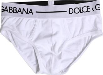 Dolce & Gabbana Homme, Sous-v&ecirc;tements, Blanc, Taille: M Cotton Stretch Regular Brief