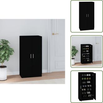 vidaXL Vidaxl - Schuhschrank Schwarz 55x35x108 cm Holzwerkstoff - Schuhregal - Schuhregale - Schuhaufbewahrung - Schuhschrank