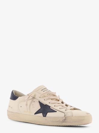 Golden Goose Mens Leather Sneakers Super Star Beige Trainers