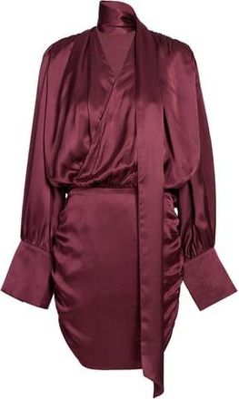 Rotate Robe satin&eacute;e pliss&eacute;e en soie