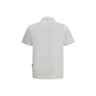 Moorer Mens White Cotton Polo Shirt