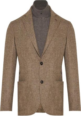 Corneliani button-up blazer - Braun