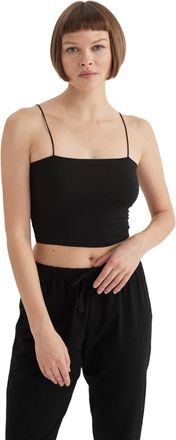 DeFacto Damen Crop Tops Tank Top Sport Oberteile Damen Trendige Damen Tops f&uuml;r sportliche Styles Vielseitig kombinierbares Damen Top