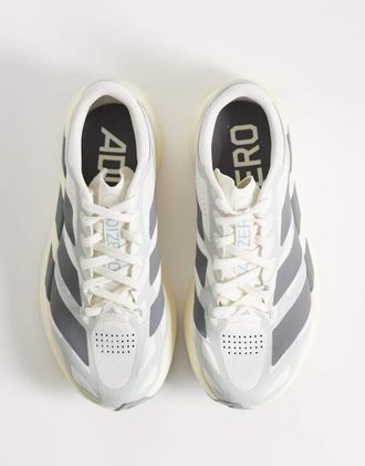 adidas adidas Running - Adizero EVO SL EXO - Laufschuhe in Cremewei&szlig; und Silberblau