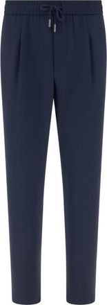 Boggi Milano Homme, Pantalons, Bleu, Taille: 2XL Pantalon Coulisse Laine Voyage