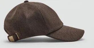 Mango Casquette visi&egrave;re chocolat - Femme - Taille unique - MANGO