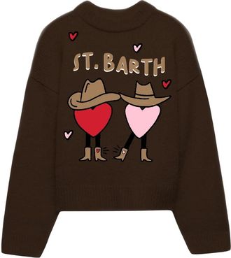 MC2 Saint Barth Danya Rundhals-Strickpullover - - Knitwear - Damen - Braun - L