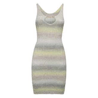 Philipp Plein Femme, Robes, Multicolore, Taille: 44 FR Knit Dress Monogram