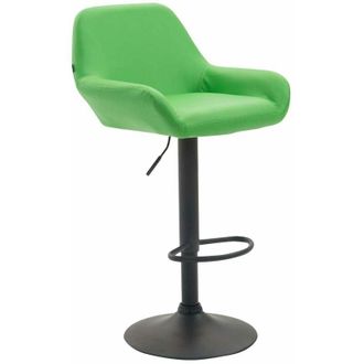 Clp Tabouret de bar Braga similicuir avec pied en métal Vert Noir