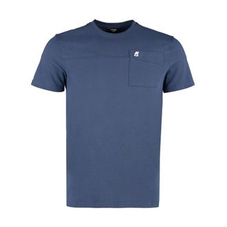 K-Way Logo Baumwoll-T-Shirt - - Tops - Herren - Blau - S