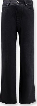 Bottega Veneta Black denim trousers with back leather patch - BOTTEGA VENETA - gender_Man