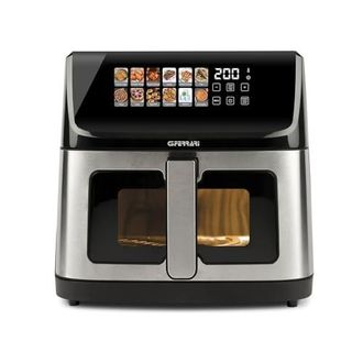 G3Ferrari G10222 Luftfritteuse Friggisano 10 e Lode, 2300 W, 10 Liter, doppelter Widerstand, Farbdisplay, 12 Programme, Innenlicht, inklusive Rezeptbuch