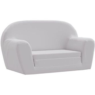 vidaXL Chaise longue pliable pour enfants gris clair Vidaxl