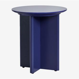 Sklum Sklum - Runder Beistelltisch Ø45 cm aus mdf Saonara Blau Lapislazuli