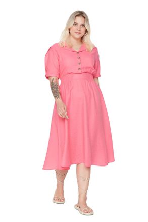 Trendyol Trendyol Kleid in &Uuml;bergr&ouml;&szlig;e - Gr&uuml;n - l&auml;ssig, Fuchsia, 72 Gro&szlig;e Gr&ouml;&szlig;en