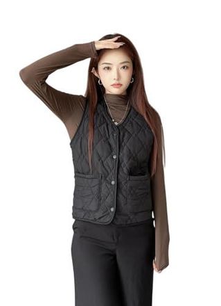Generic V&ecirc;tement dext&eacute;rieur boutonn&eacute; pour femme - Automne et hiver - D&eacute;contract&eacute; - Coupe-vent et froid - Chaud, Noir, 3XL